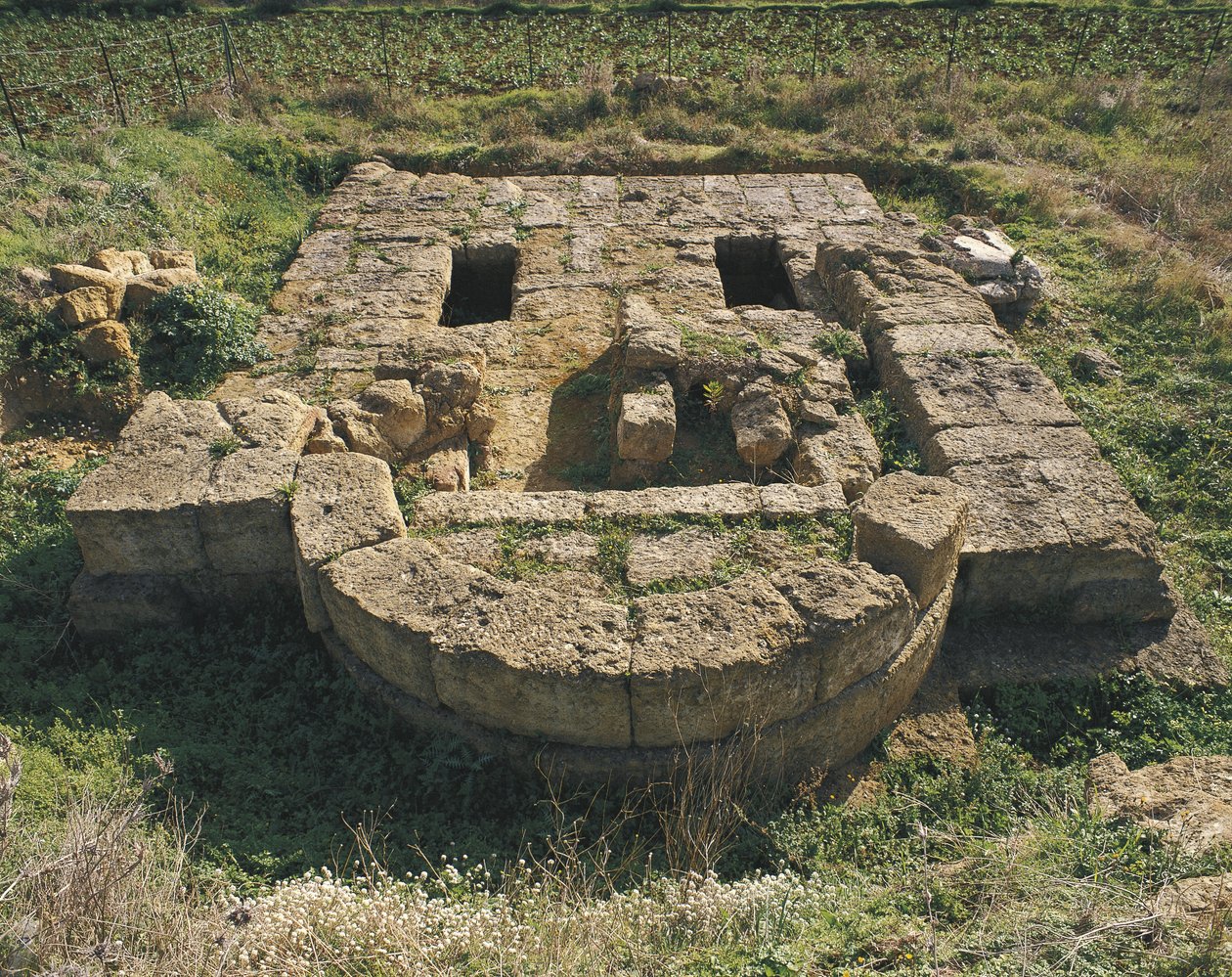 Old Ruins of a Basilica, Valley of the Temples, Agrigento, Sicily, Italy