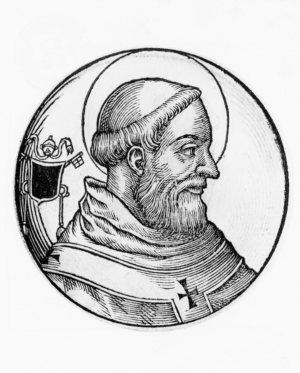 Portrait of Saint Leo II, 80th Pope of Catholic Church