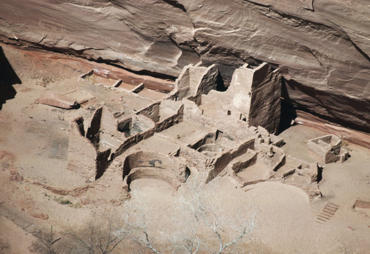 Remains of Antelope House, Canyon de Chelly National Monument, Navajo ...