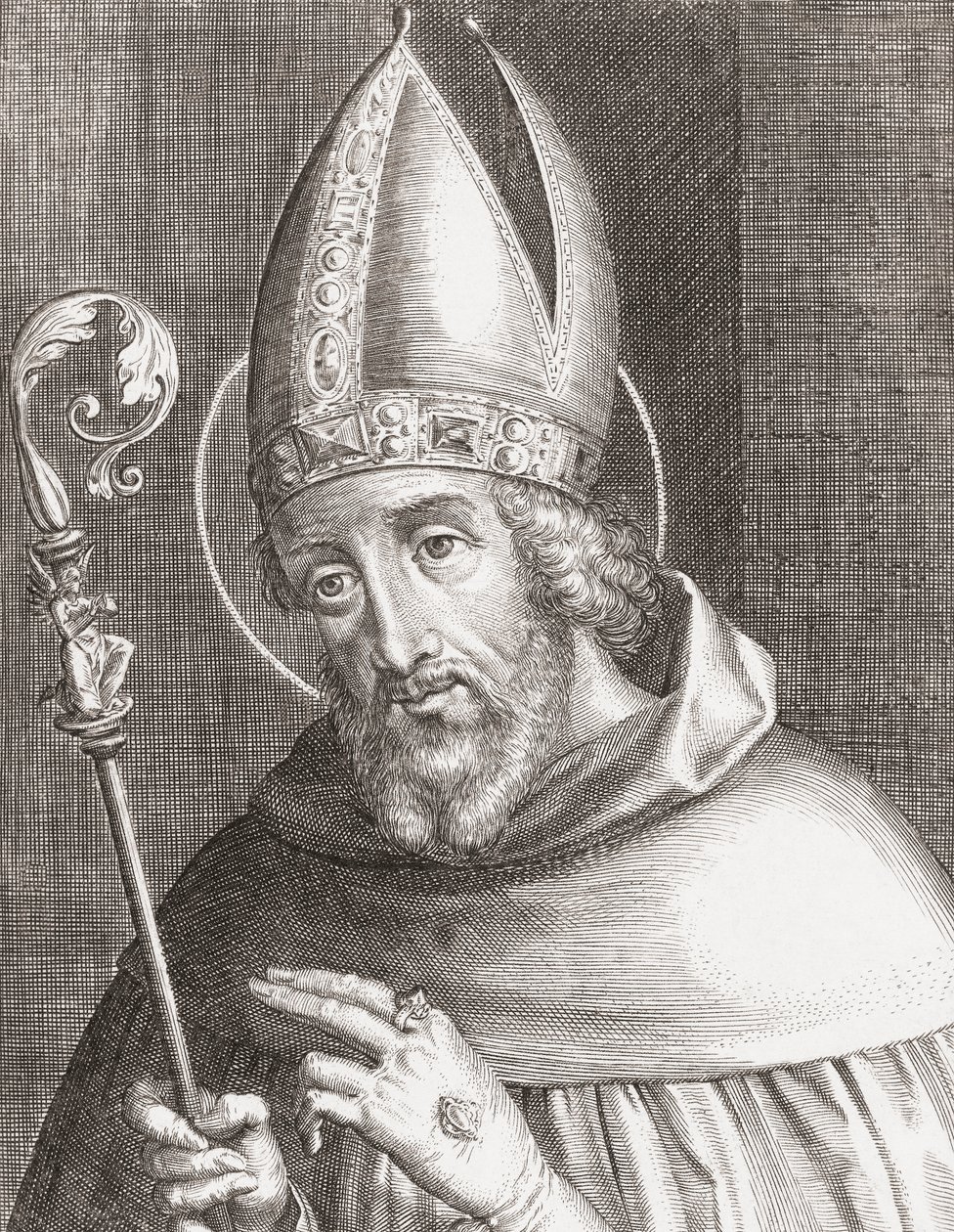Saint Augustine of Hippo (engraving) by : Fine art print