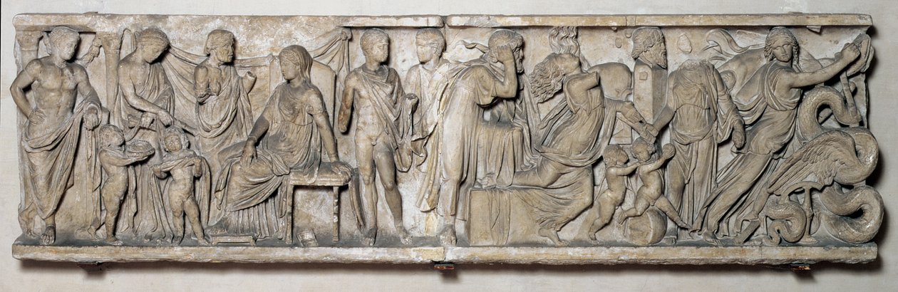 Side of a sarcophagus depicting the legend of Medea