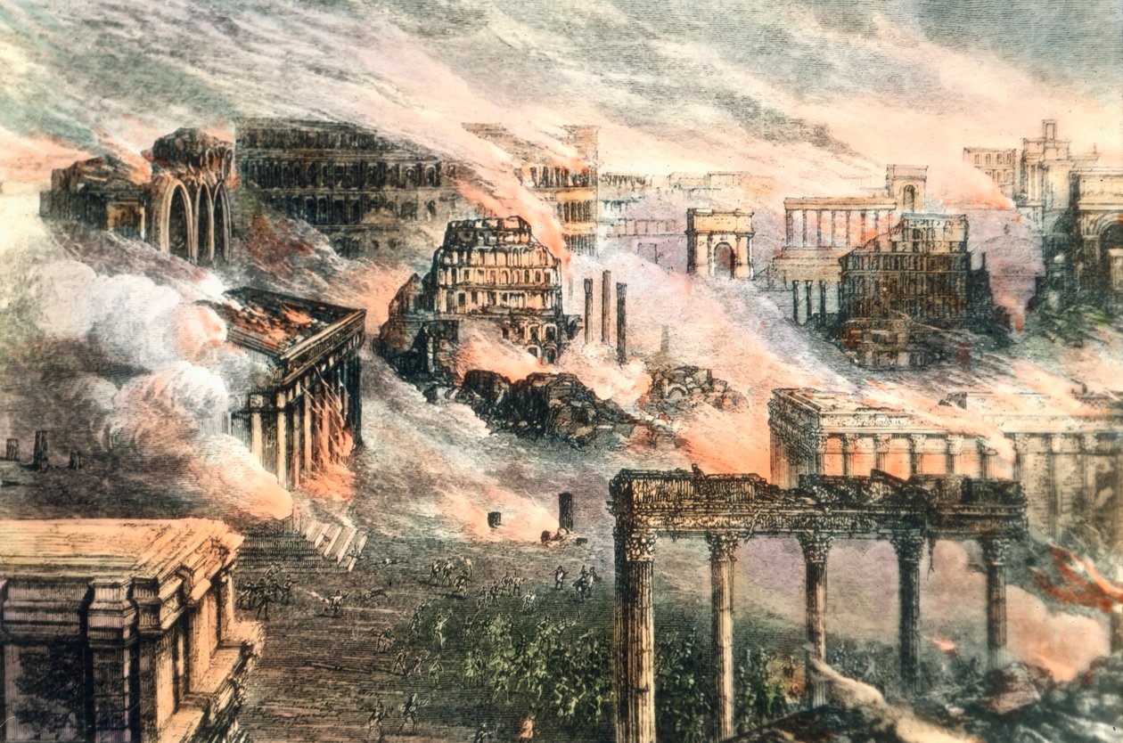 The Fire of Rome by Unbekannter Künstler: Fine art print