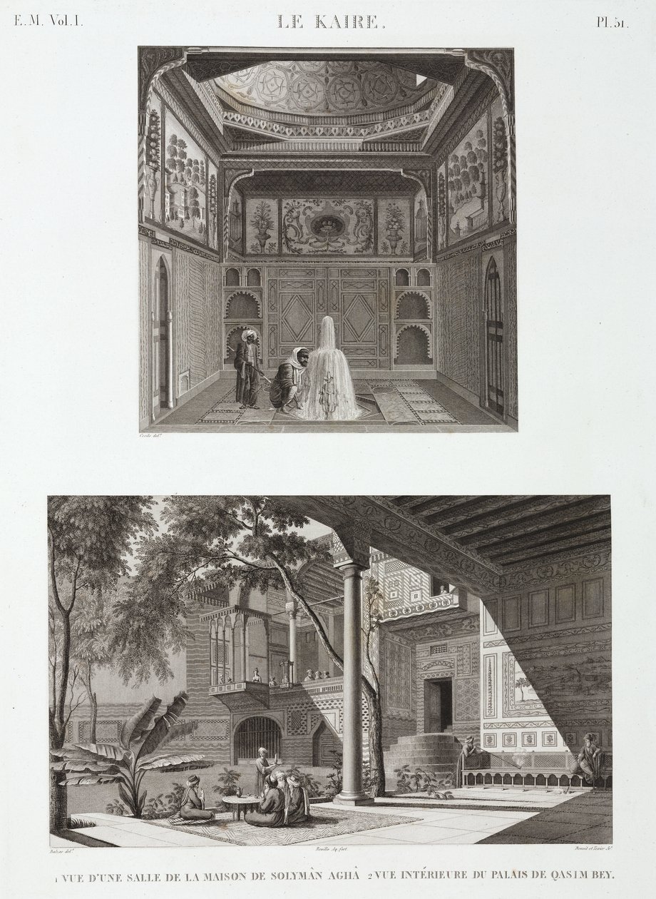 Two Examples of Islamic Architecture, Cairo, Egypt, c.1798