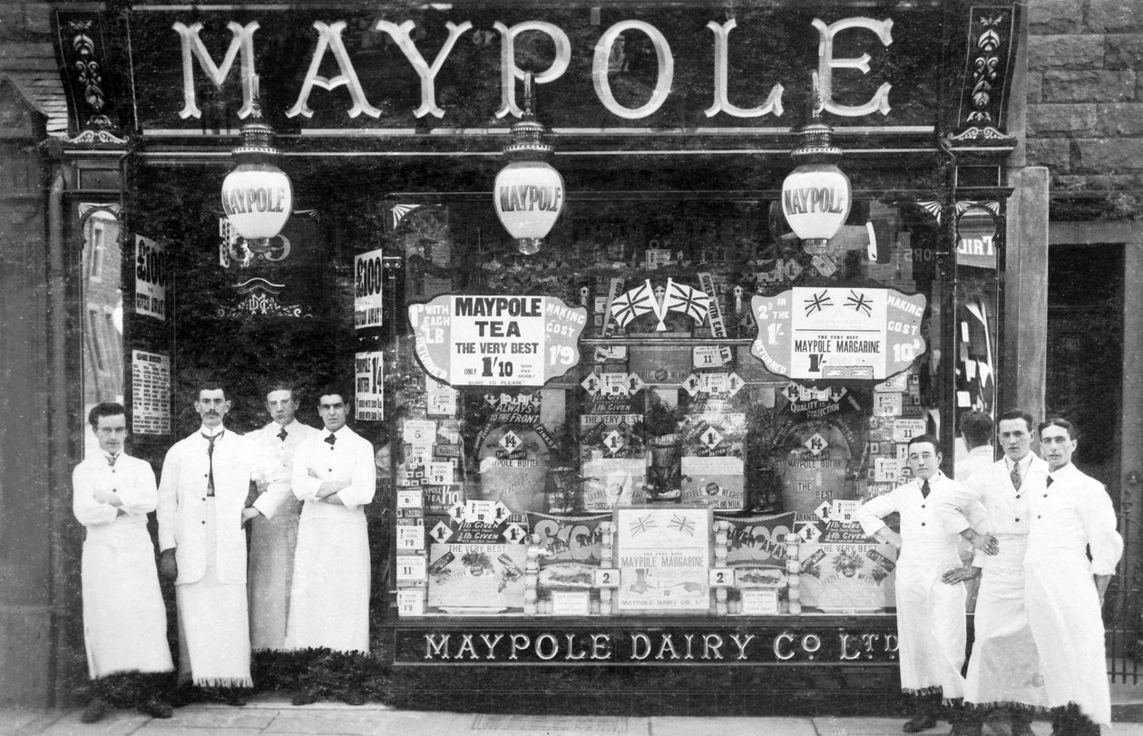 Staff Stand Outside a Maypole Dairy Stores by Unbekannt