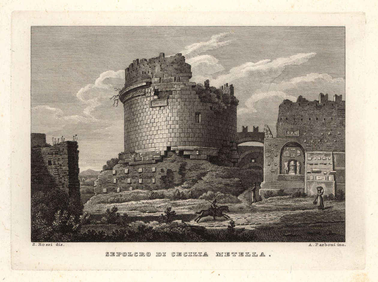 View of the Tomb of Caecilia Metella, Rome by Unbekannt