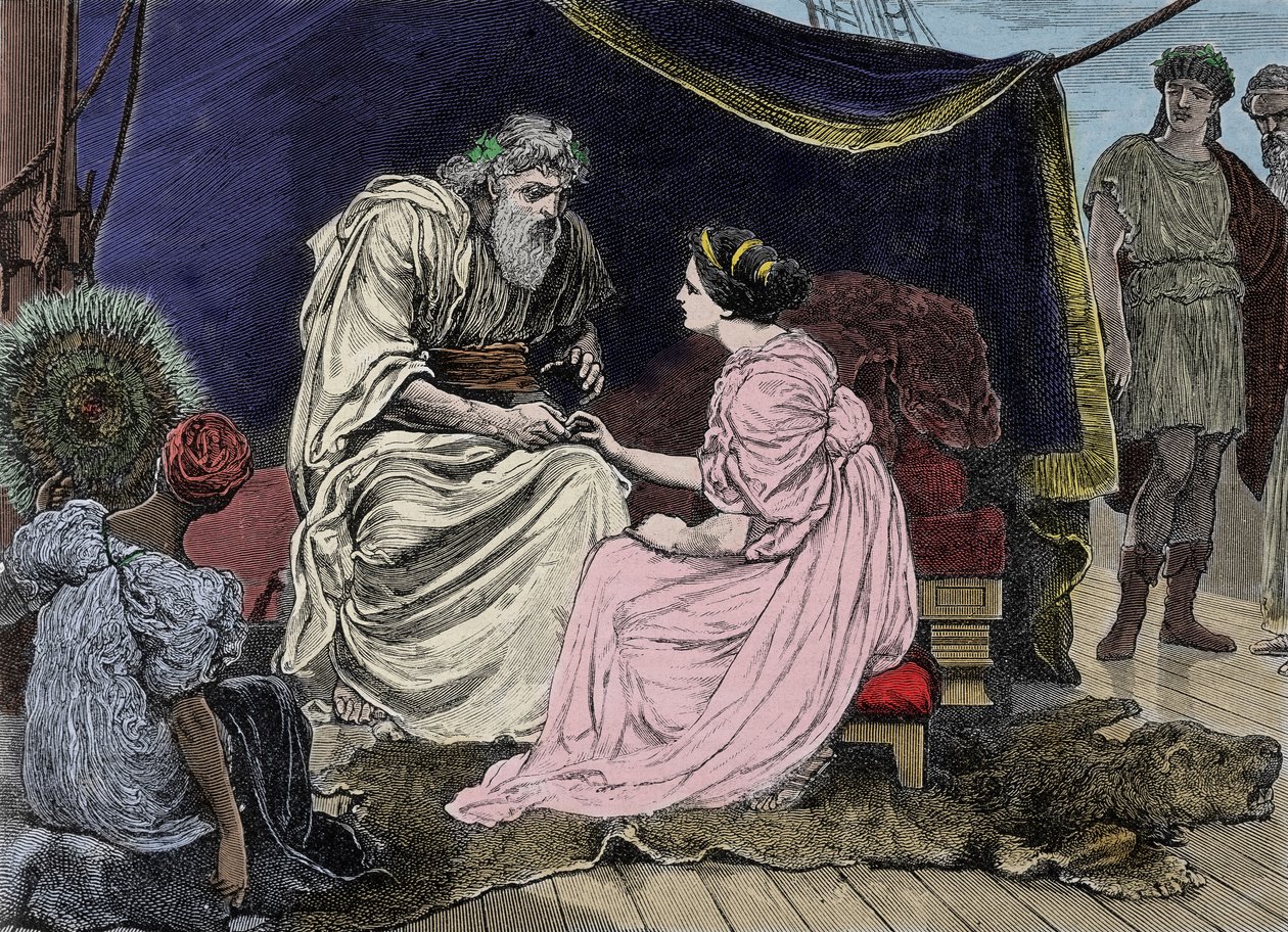 Athenian statesman Pericles, a supporter of democracy, with his ...