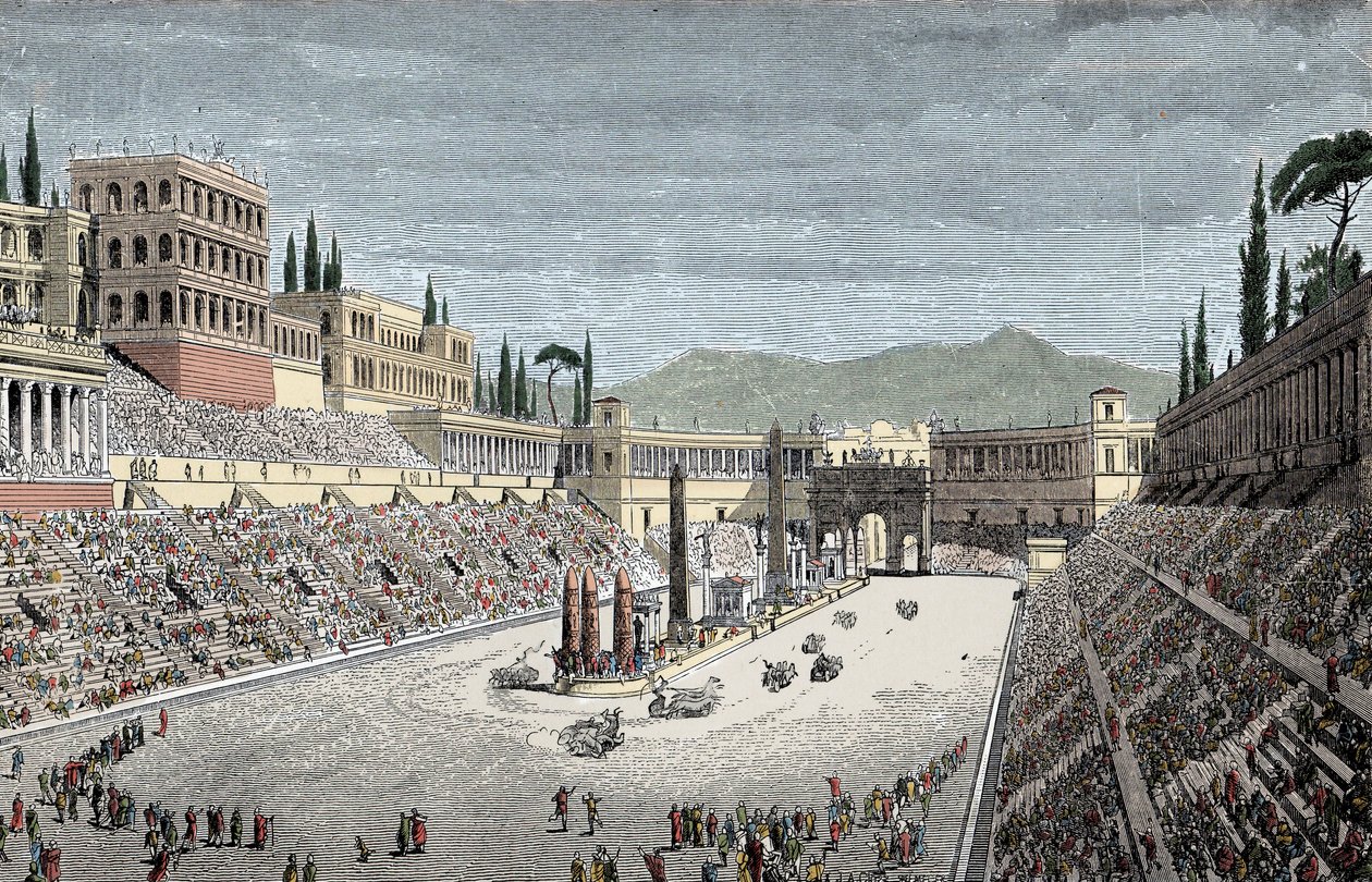 Circus Maximus - The great circus or Circus Maximus, in Rome, with a ...