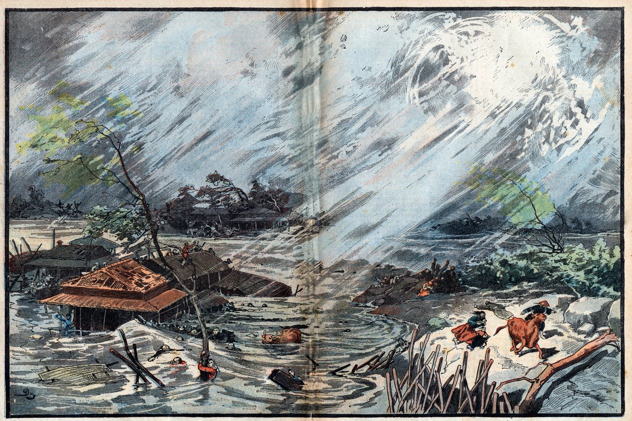 Japanese Tsunami Drawing