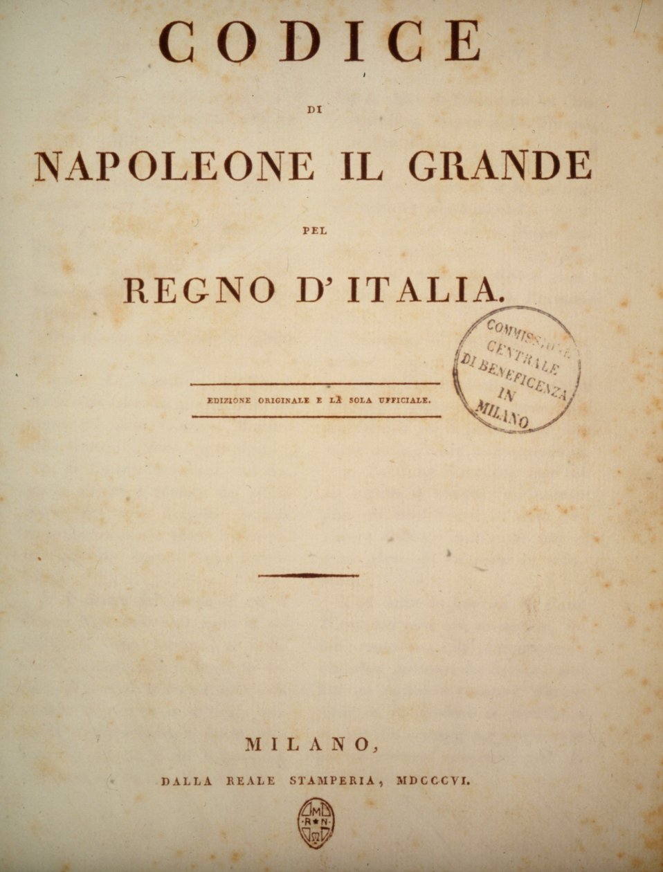 Frontispiece of the Code of Napoleon, 1806 by Unknown artist