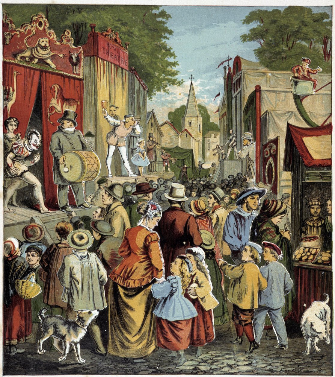 Carain Festival. Illustration of a children's book in the 19th century