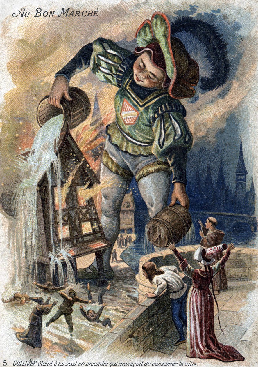 Gulliver's Travels by Jonathan Swift. Gulliver alone set out a fire ...