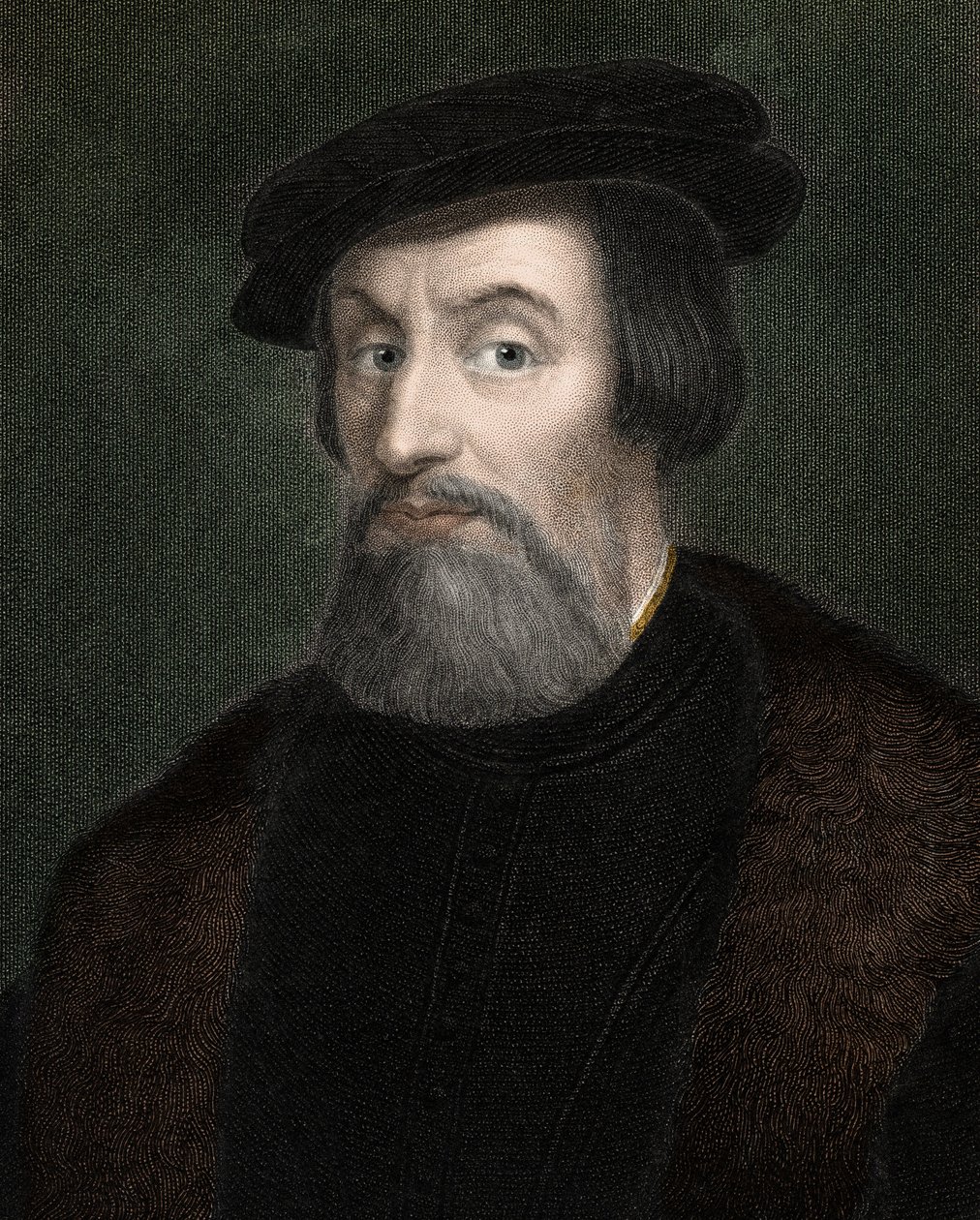 Hernando Cortes, conqueror of Mexico - 19th century engraving