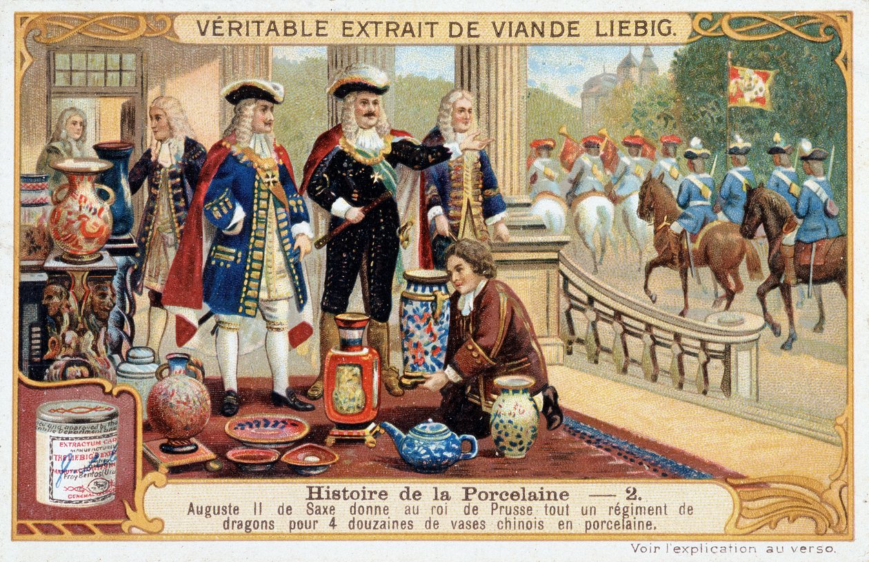 History of porcelain: Augustus II of Saxony gives the King of Prussia a ...