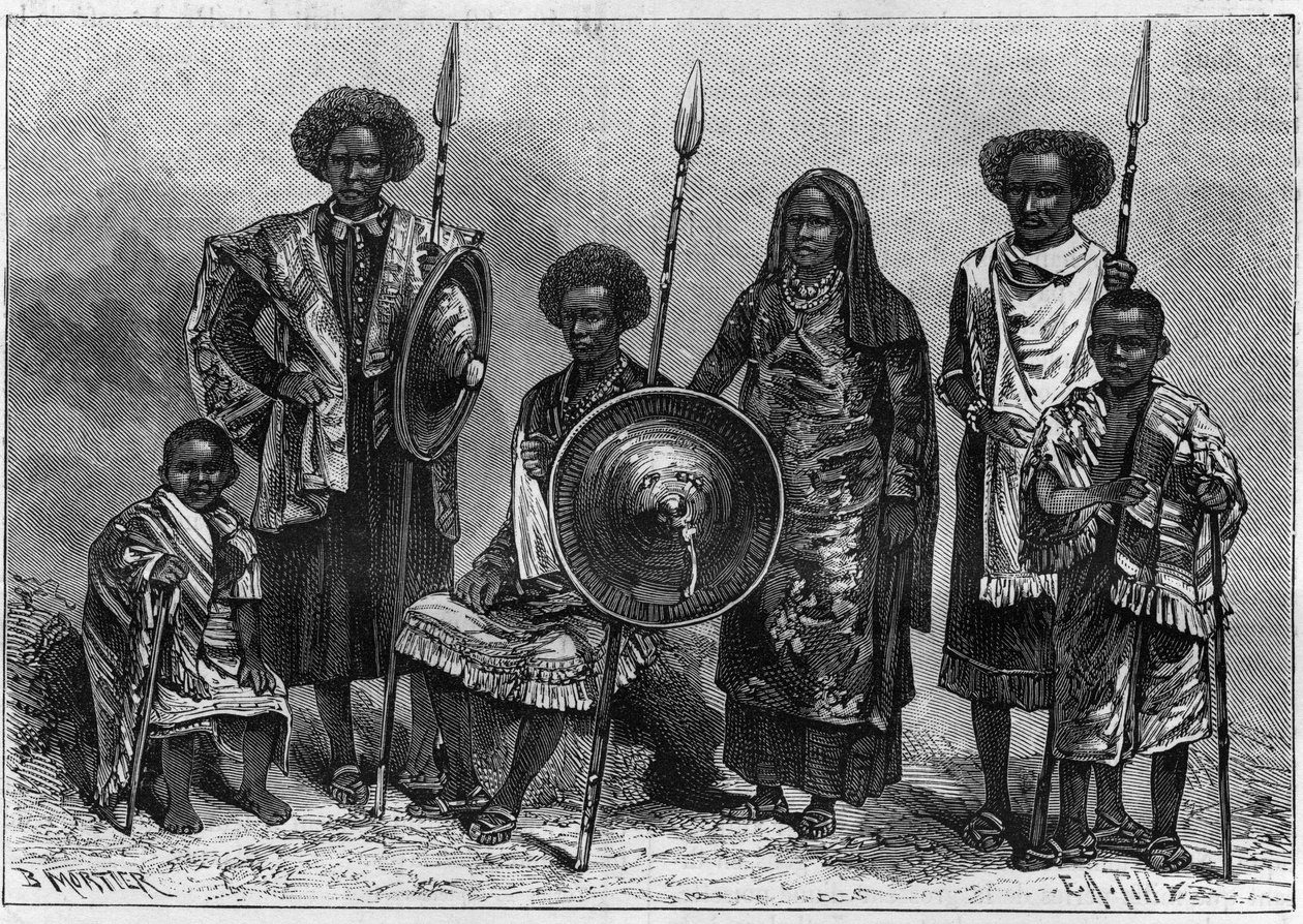 Human Zoo: group of Assabais, a tribe of Ethiopia, then Italian colony ...