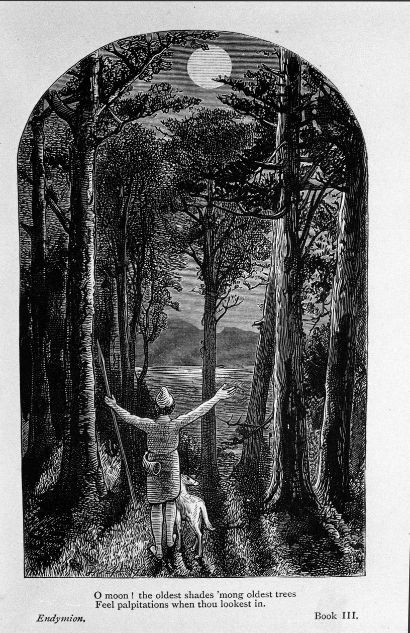 Illustration for 'Endymion' by the poet John Keats, 19th century