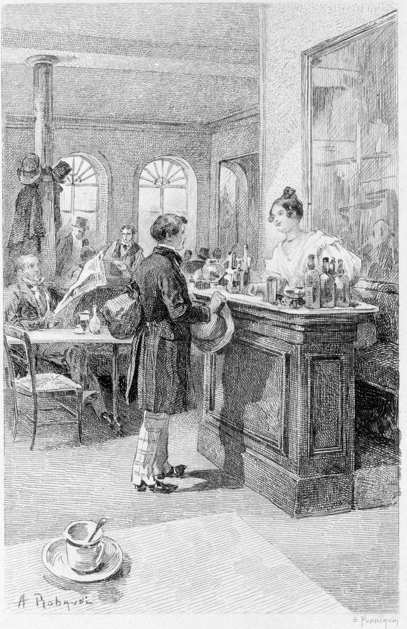 Illustration of 'The Red and the Black'. Stendhal. 1831. Engraving from ...