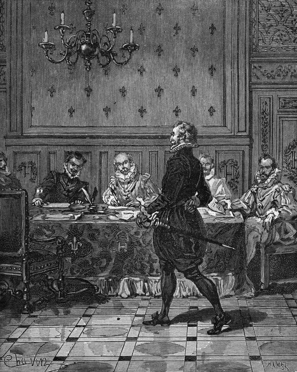 King of France Henry IV (1553-1610) (Standing) at a Meeting with His ...