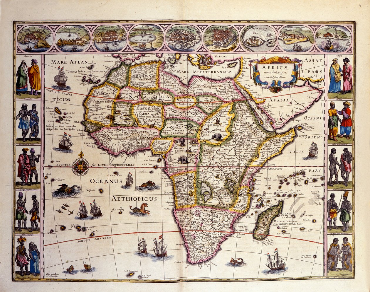 Map of Africa from William Blaeu's Atlas by Unknown artist