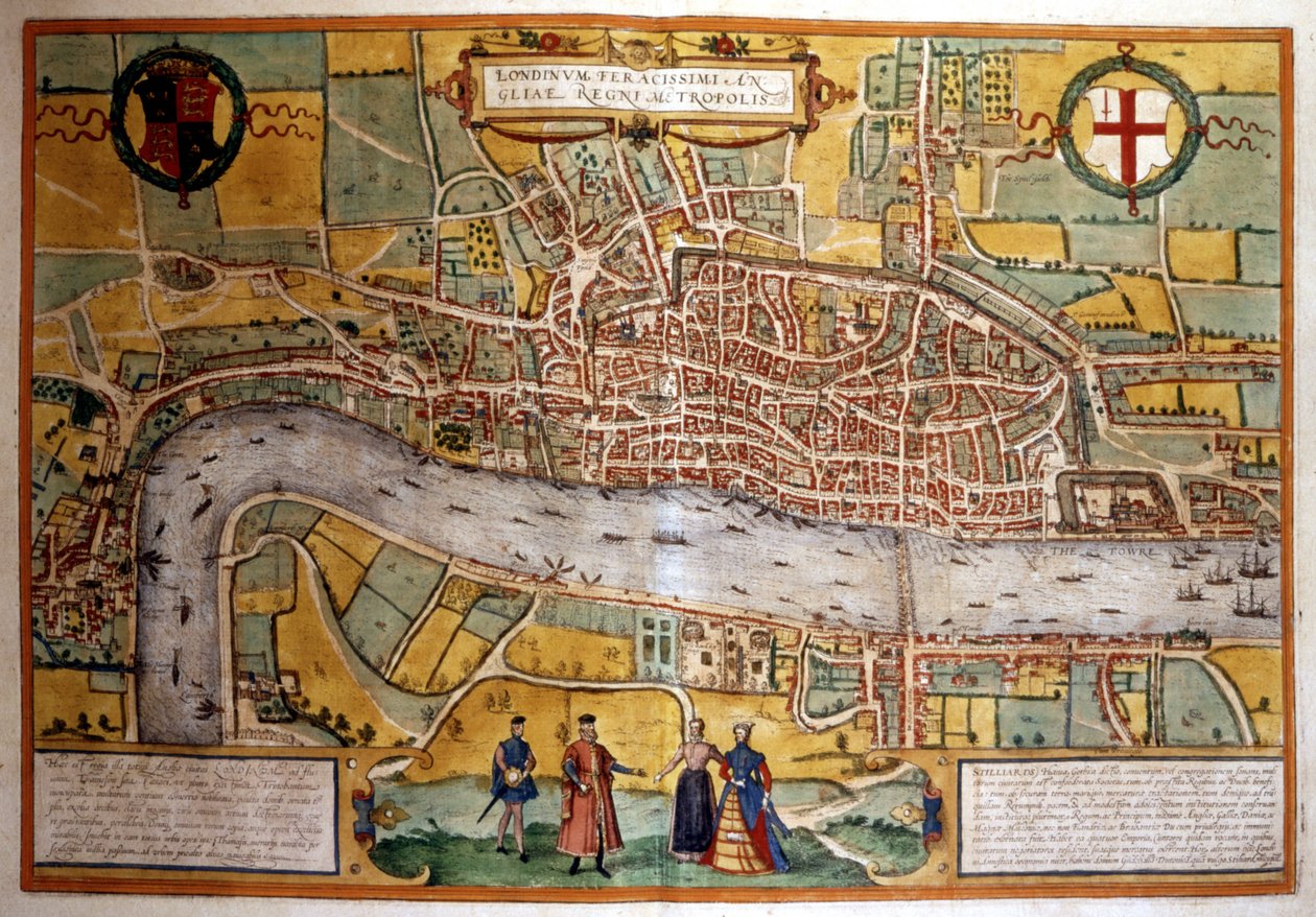 Map of London in the 16th century by Unknown artist