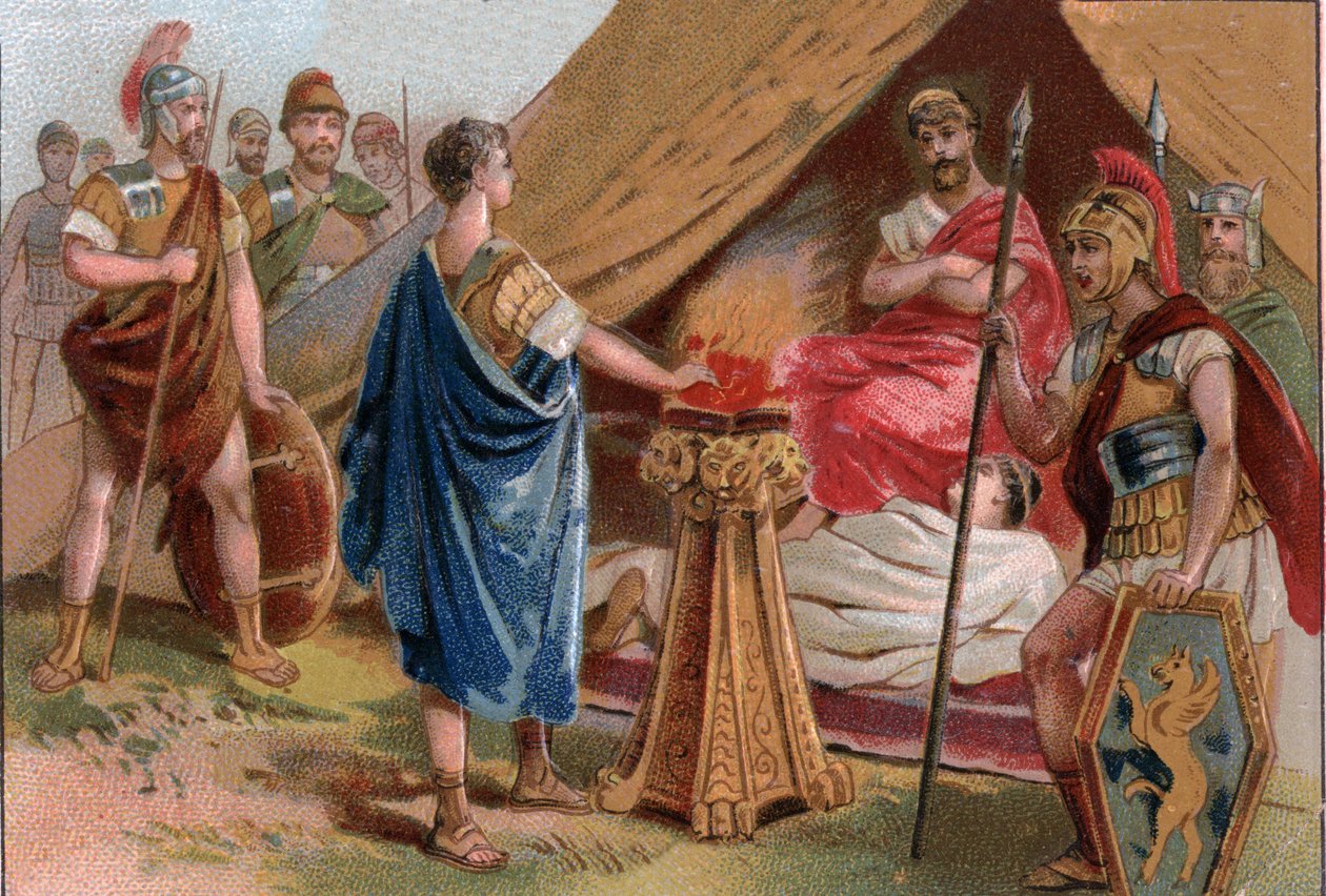 Mucius Scaevola before Porsenna. Caius Mucius Scaevola, a young Roman ...