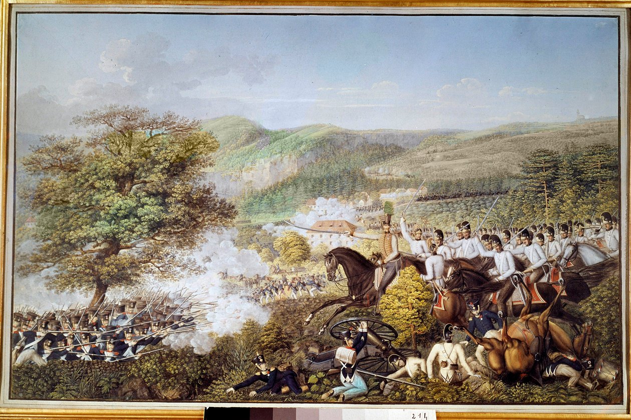 Napoleonic War: 'The French infantry against the Prussian cavalry'
