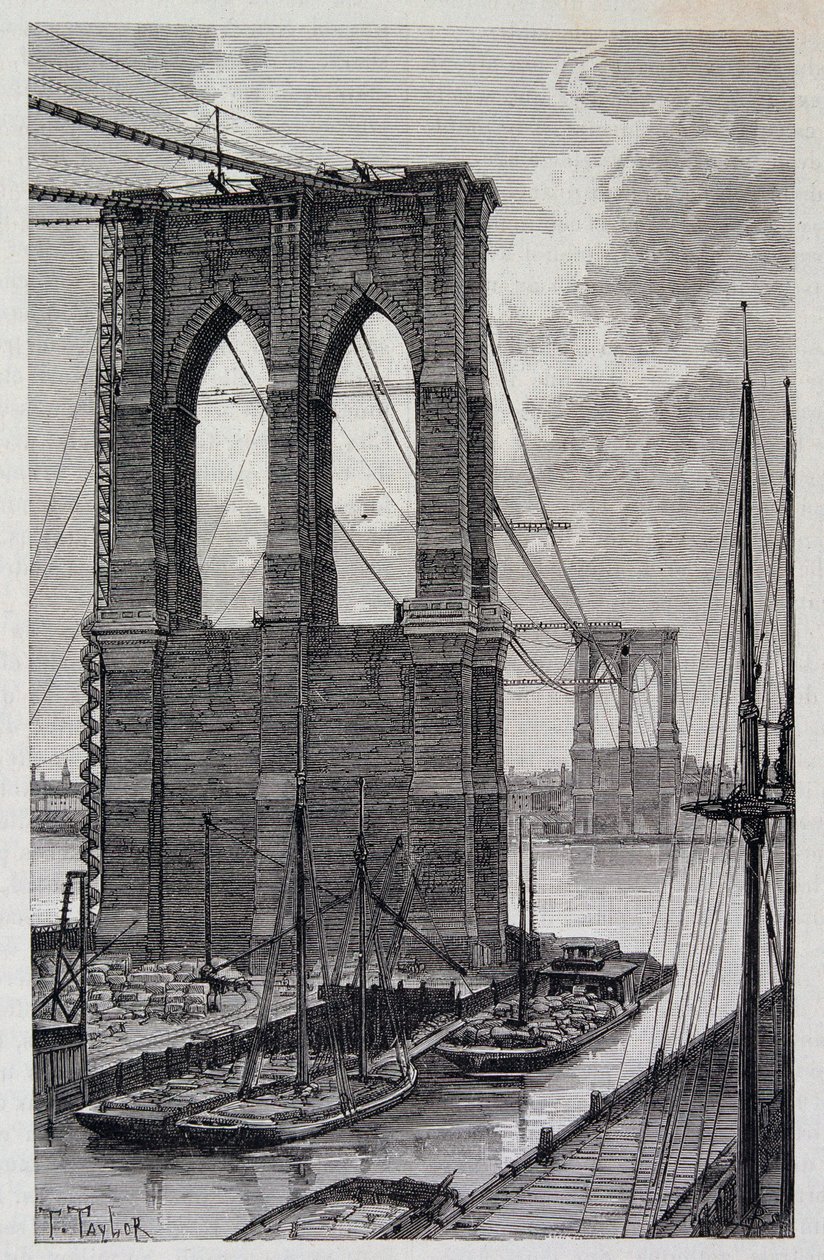 Brooklyn Bridge Construction Exploring The Intricate Structure Of