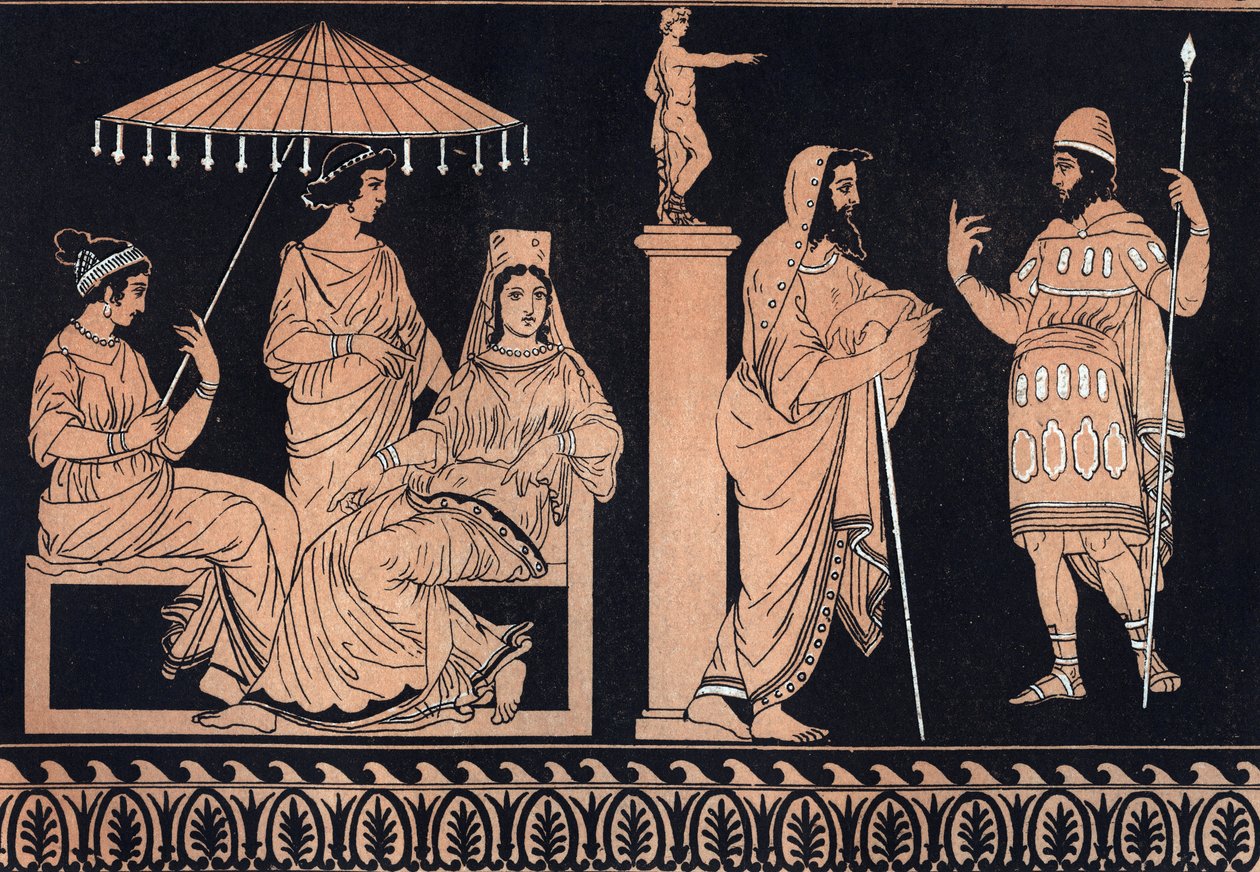 Odyssey by Homer - Ulysses at the Court of Alcinous - engraving from ...