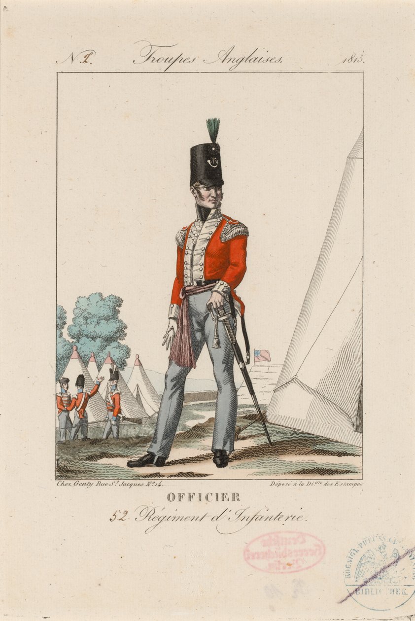 Officer 52nd Regiment of Infantry, c.1815 by Unknown artist