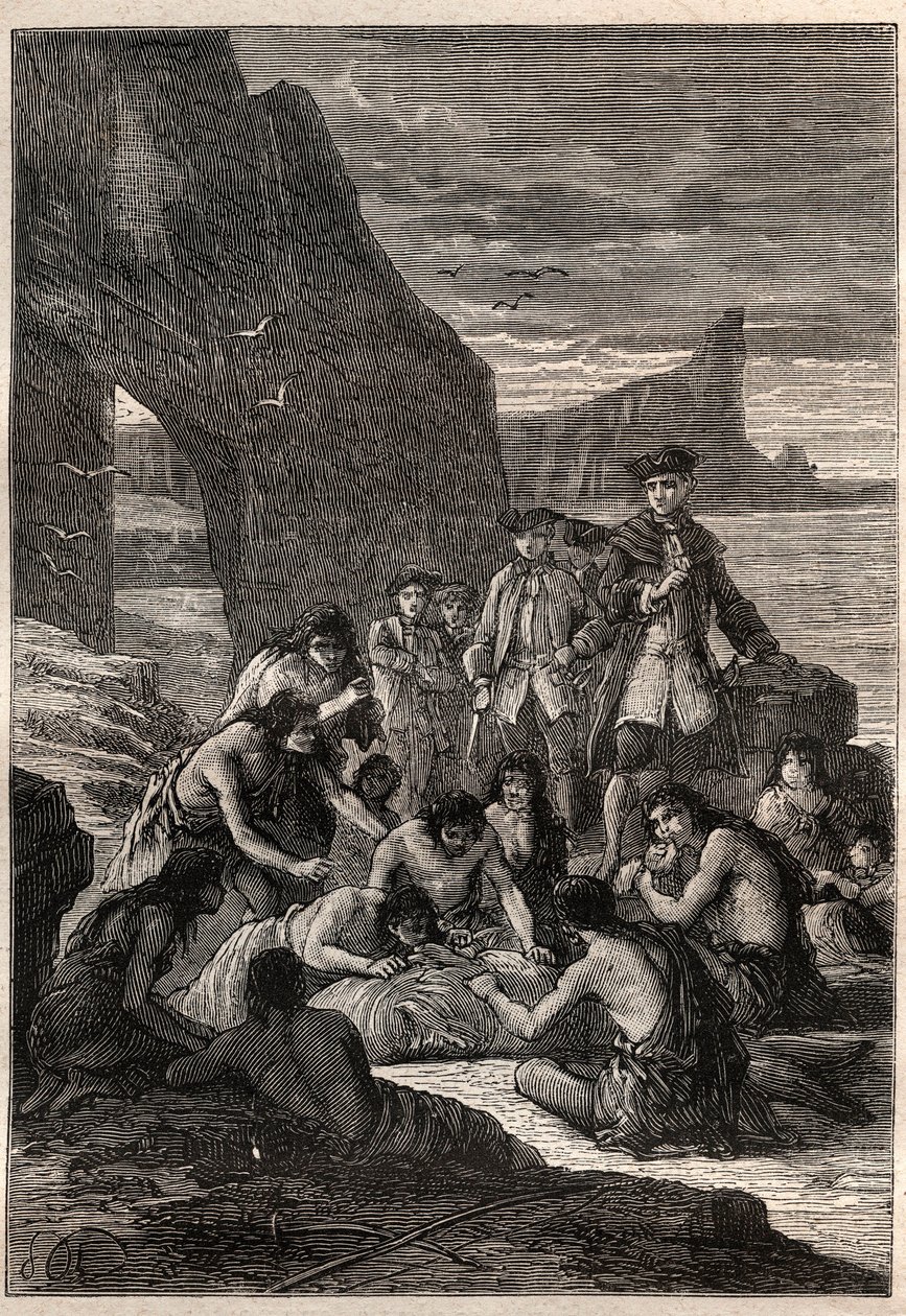 Vice-Admiral John Byron on One of the Islands of the Detroit of ...