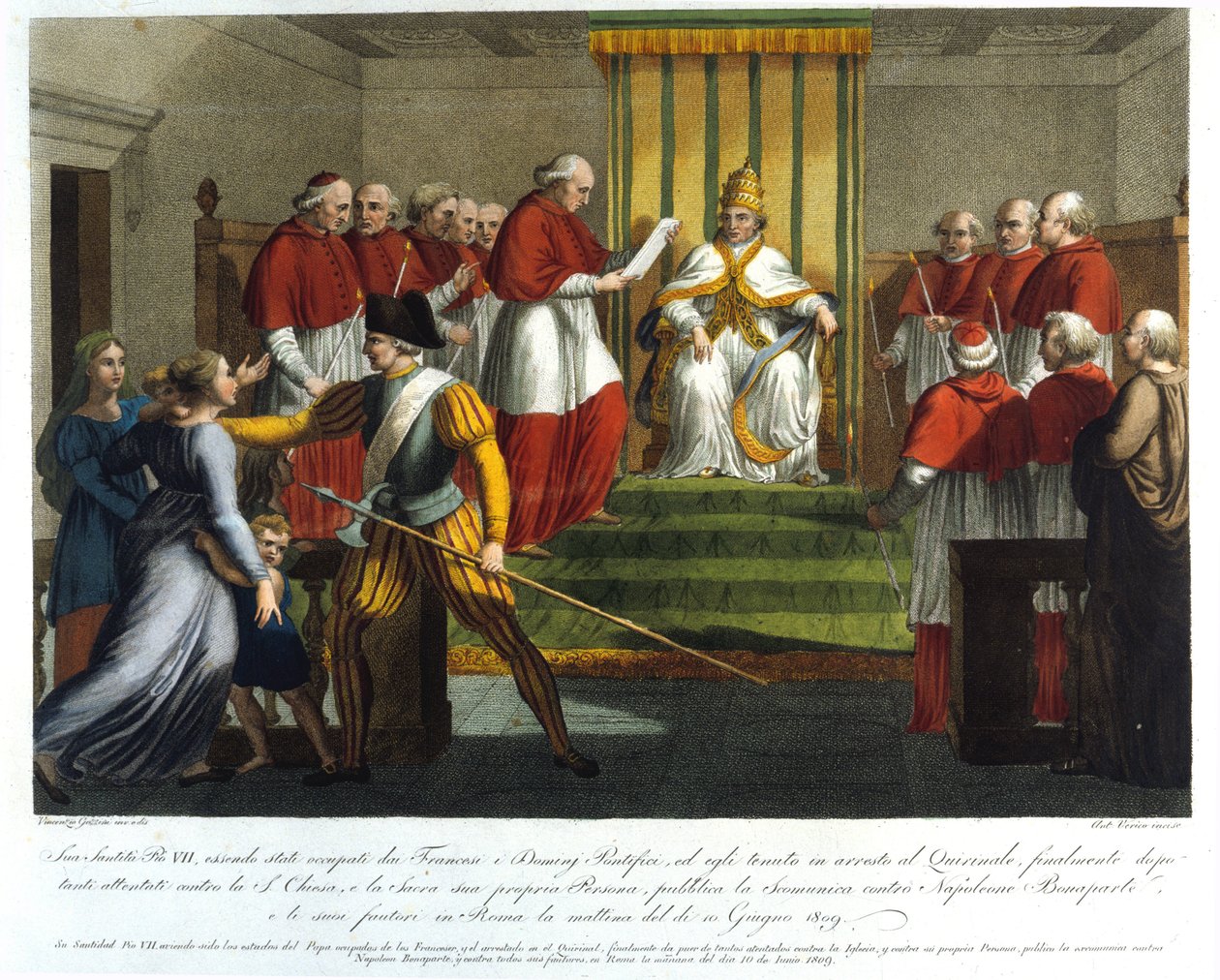 Pope Pius VII Excommunicating Napoleon Bonaparte on 10 June 1809 ...