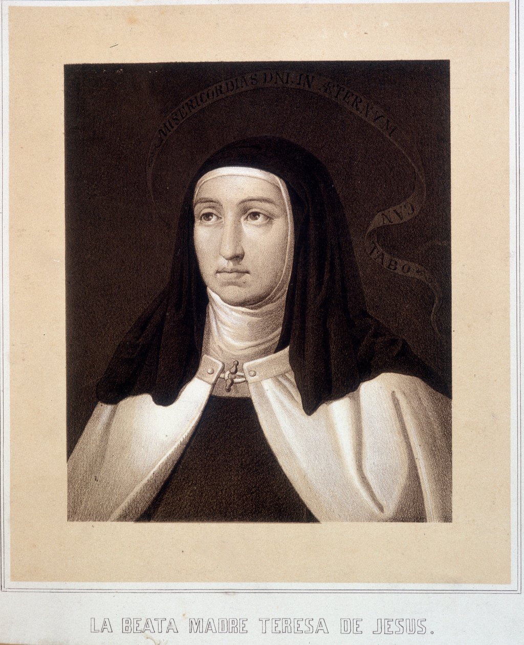 Portrait in bust of Saint Therese of Jesus (or Saint Therese of Avila ...