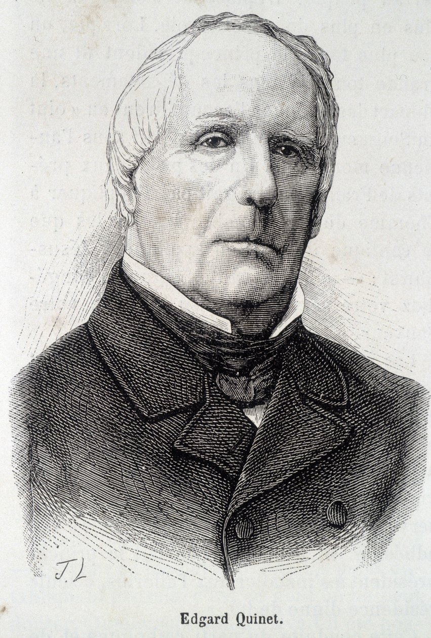Portrait of Edgar Quinet, French historian (1803-1875)