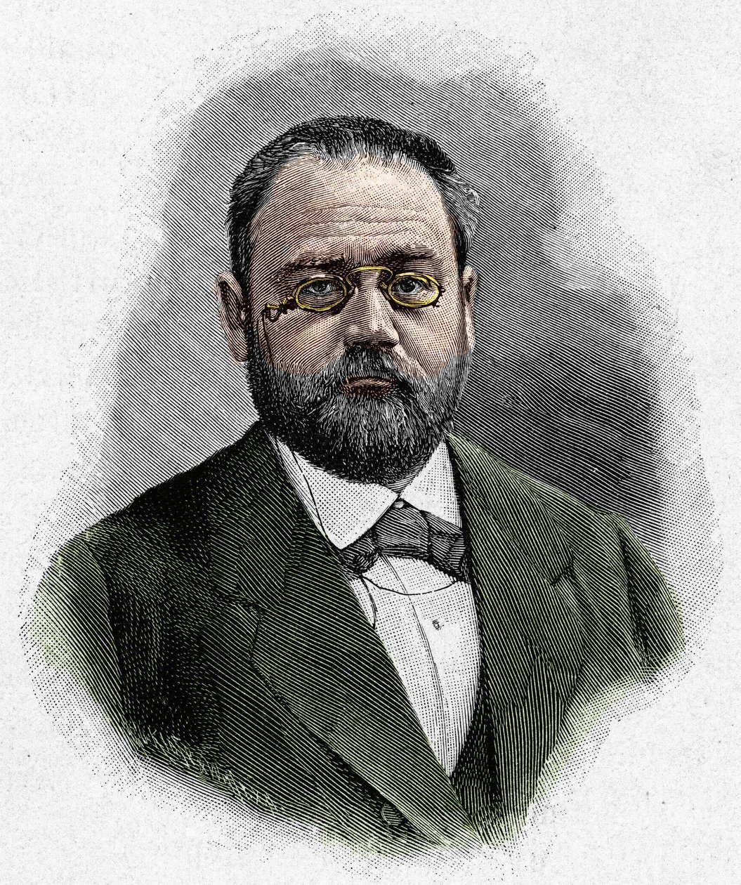 Portrait of Emile Zola by Unknown artist: Fine art print