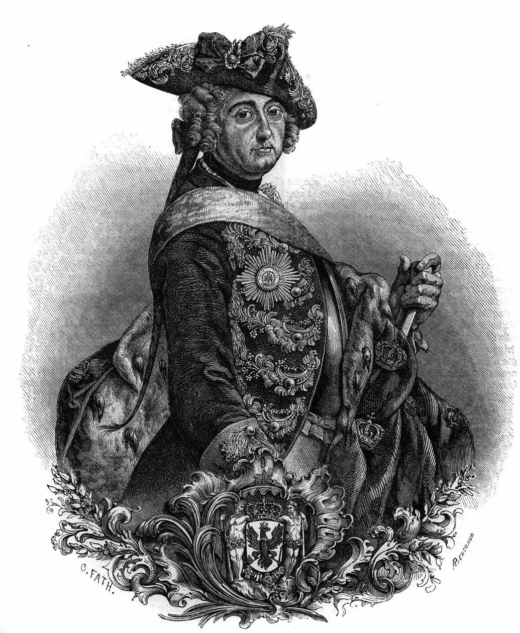 Portrait of Frederic II, King of Prussia, known as Frederic the Great