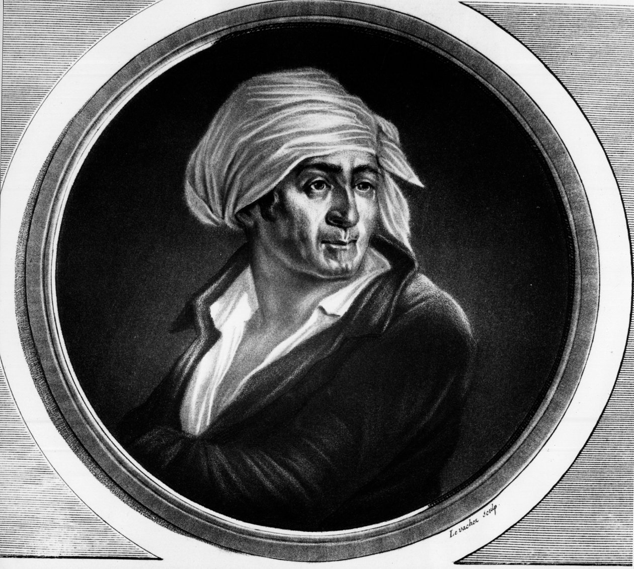 Portrait of Jean Paul Marat (1763-1793). Engraving in 'Complete ...