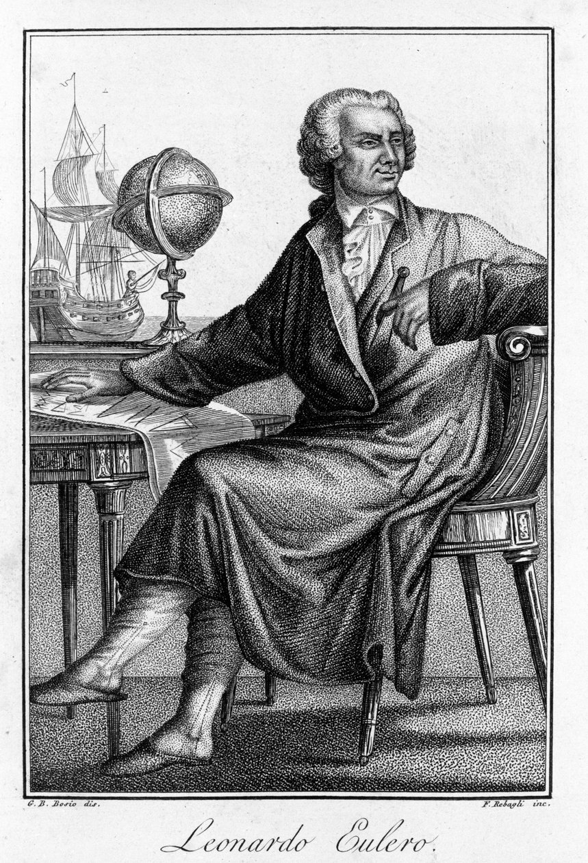 Portrait of Leonhard Euler, Swiss mathematician