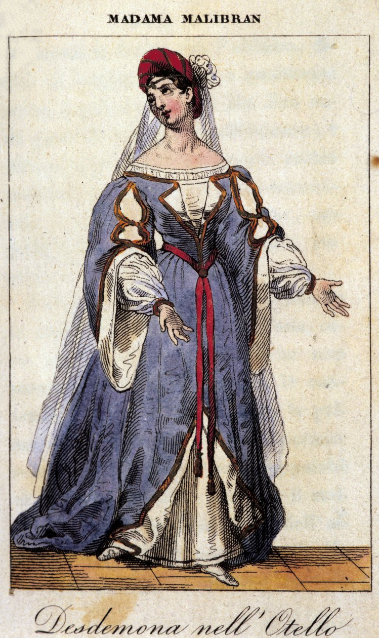 Portrait of Maria Garcia called the Malibran, singer in the role of ...