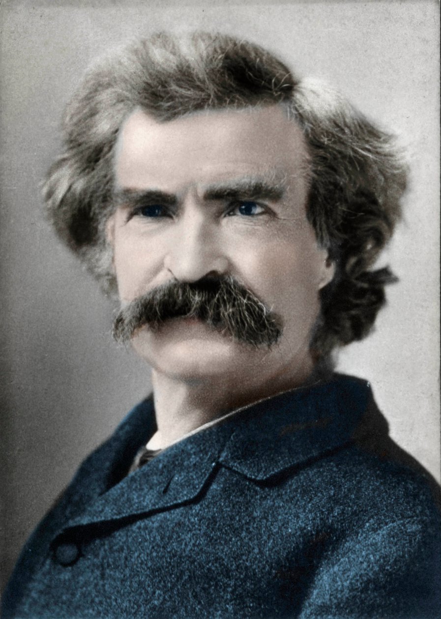 Portrait of Mark Twain (Samuel Langhorne Clemens) (1835-1910) American ...