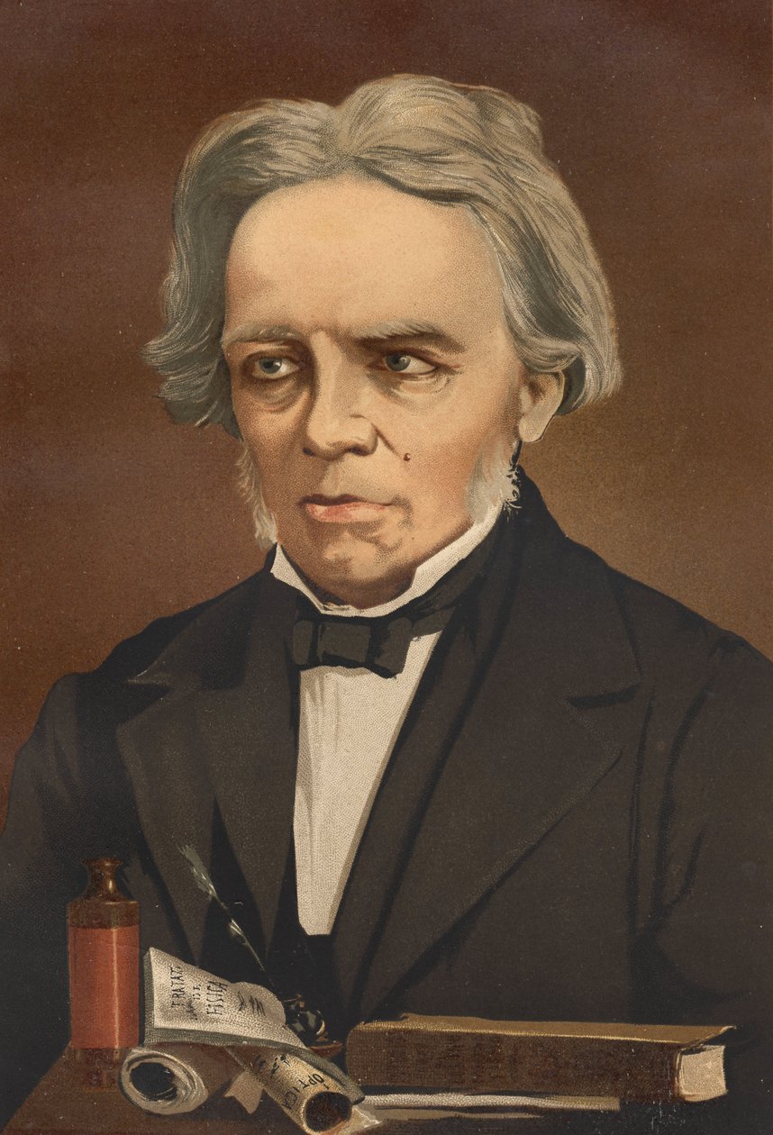 Portrait of Michael Faraday. British physicist and chemist
