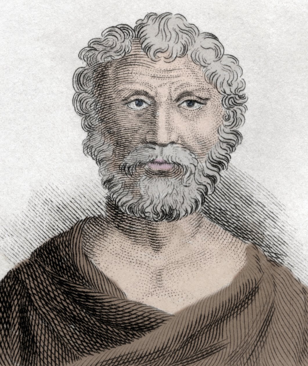 Portrait of Quintus Junius Rusticus, Stoicist philosopher (engraving)