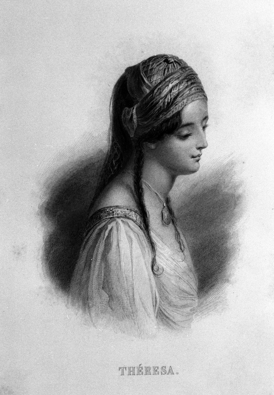 Portrait of Teresa Gamba in Guiccioli, in Love with the Poet George ...