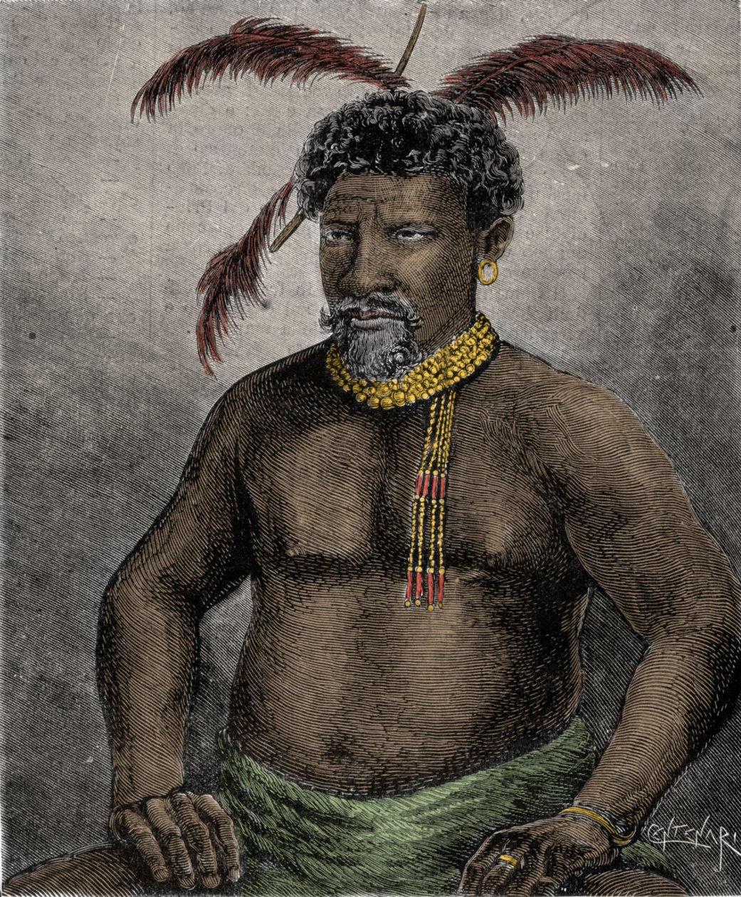 Portrait of the Zulu King Cetshwayo by Unknown artist