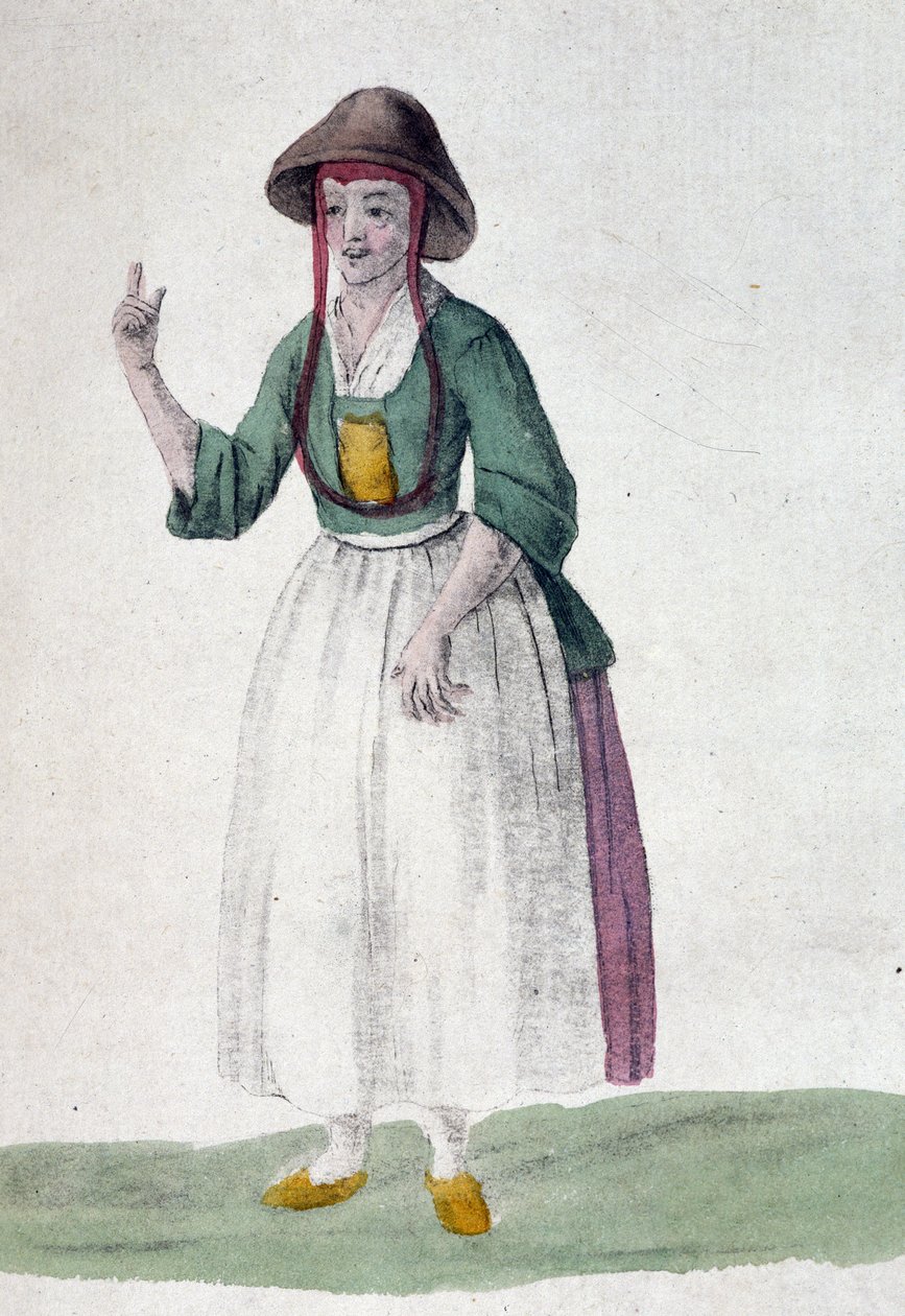 Quaker woman - drawing, early 19th century by Unknown artist