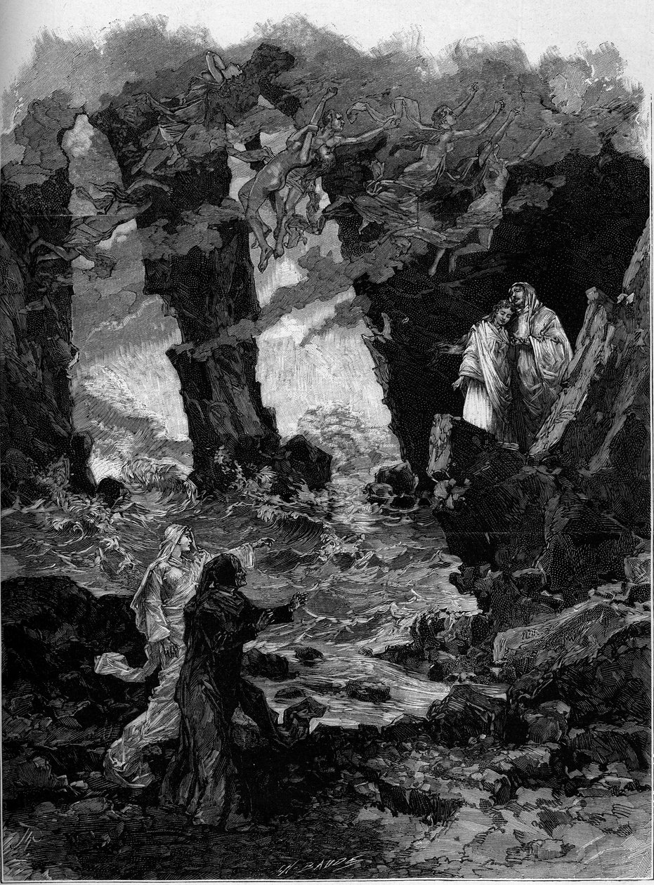 Representation of an opera: 'Francoise de Rimini' after the story of Dante Alighieri in Hell ...
