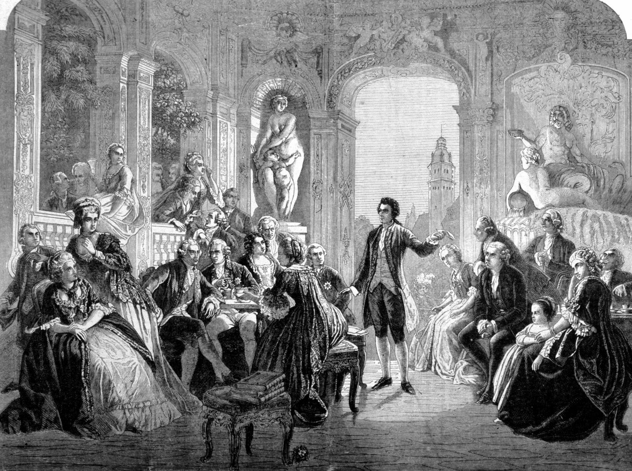 The German poet Johann Wolfgang Goethe at the Court of Margrave ...