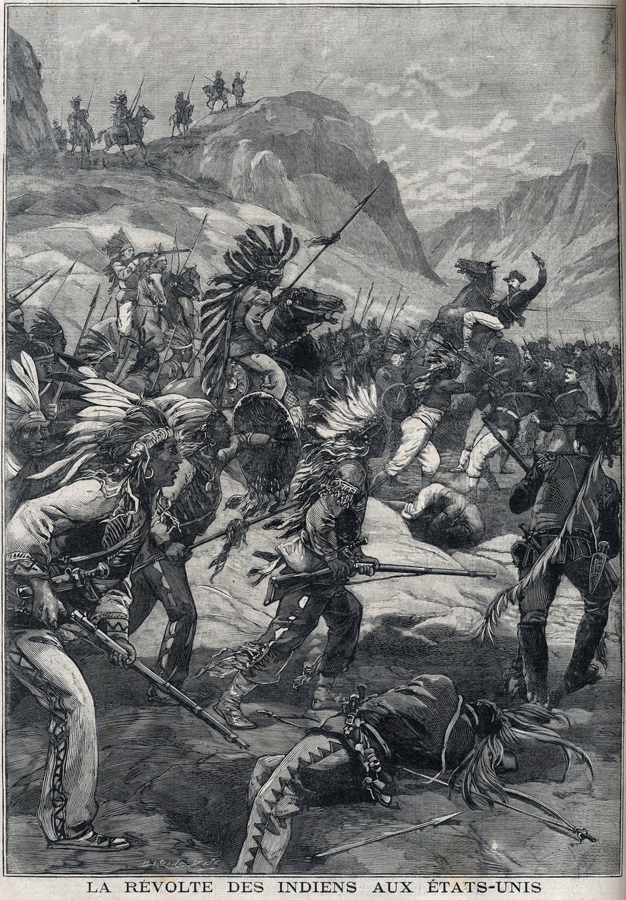 The Red Skin Indian Revolt from Northern Minnesota in the United States ...