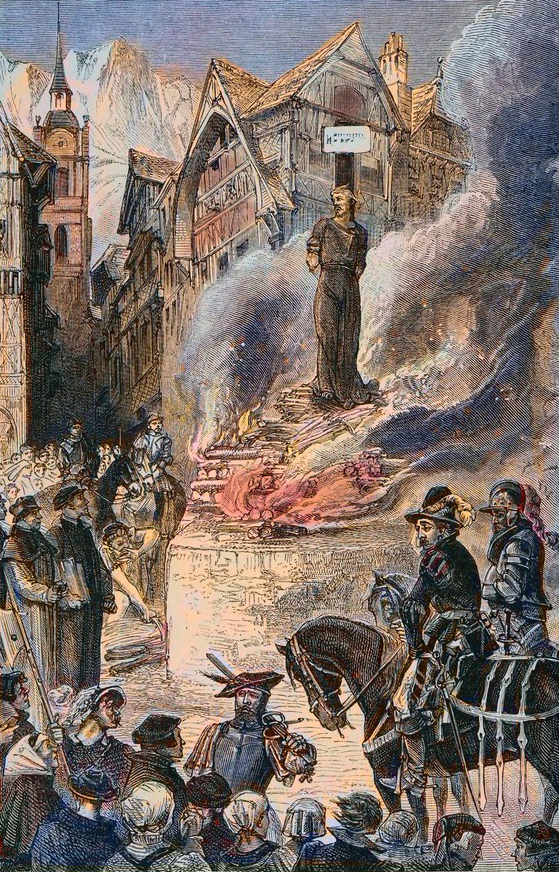 Torture of Michel Servet in Geneva, Spanish doctor and theologian ...