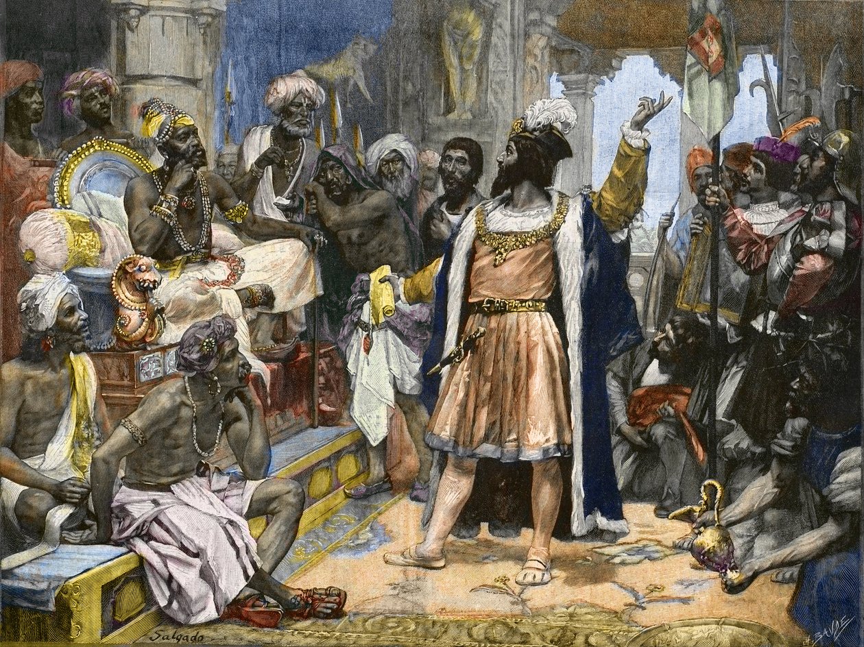 Vasco da Gama Delivers the Letter of King Manuel of Portugal to the ...
