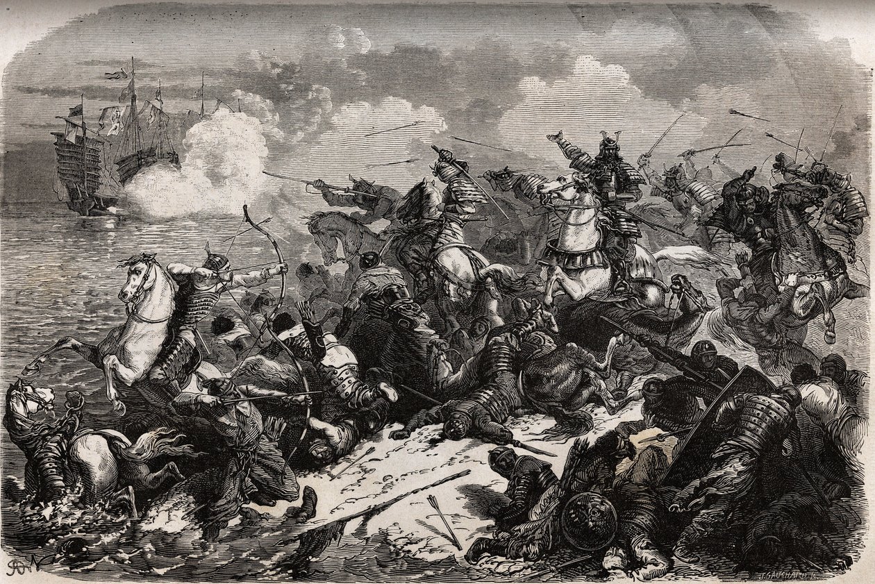 Yori Omo and a samurai army repel the invasion of the Mongols in 1274 ...