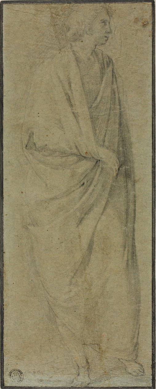 Standing Draped Male Figure by Unknown Florentine